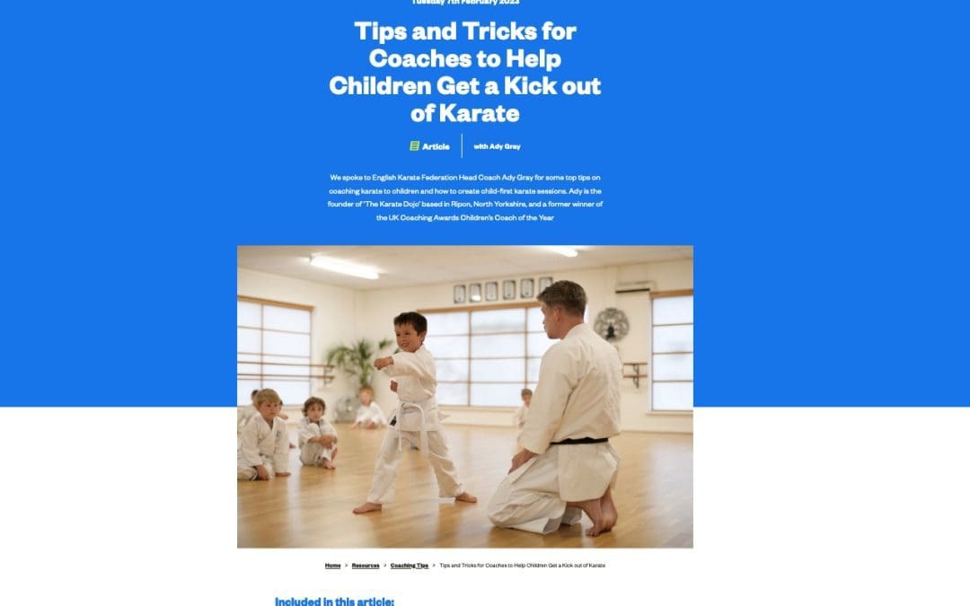 Supporting the 'Play Your Way' Campaign - The Karate Dojo